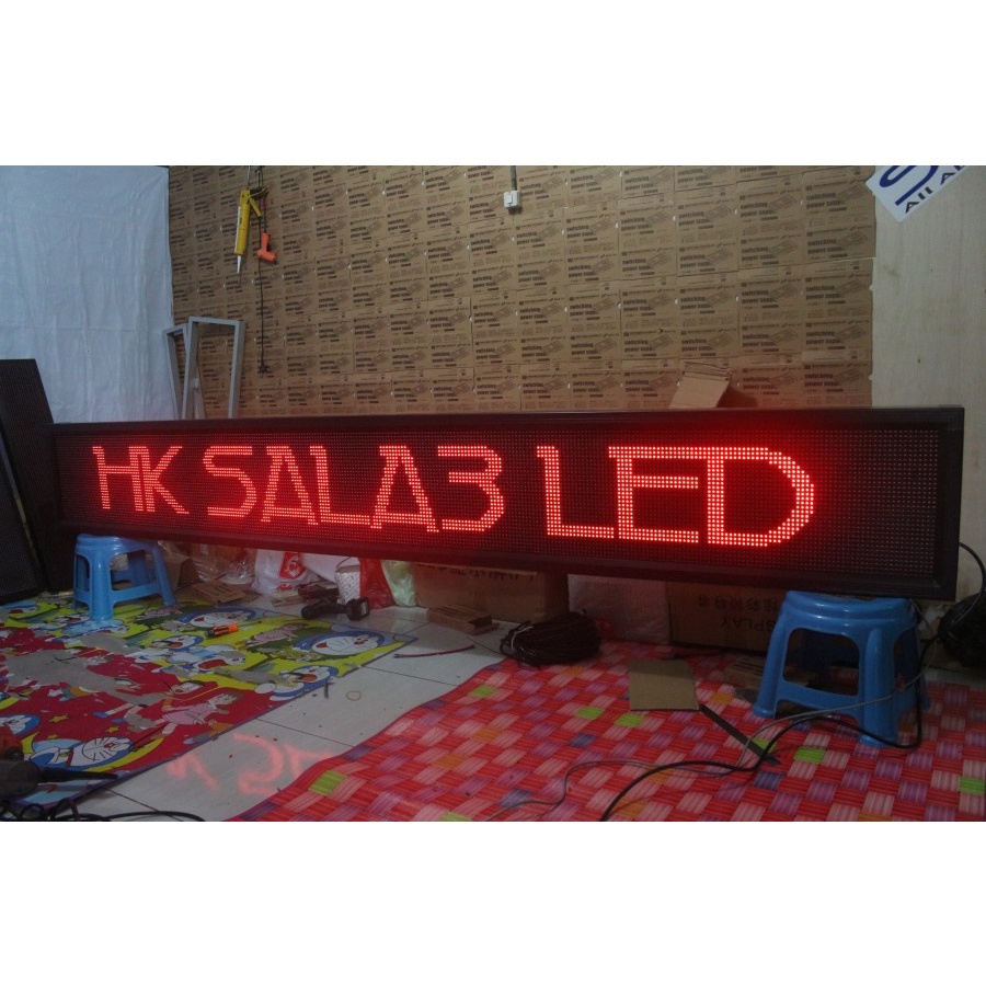 Jual Running Text Merah 40x300cm Wifi Outdoor | Shopee Indonesia