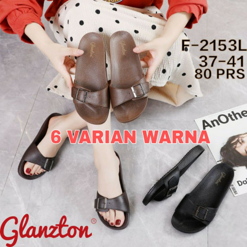 Jual Sandal Wanita Glanzton F2153 Sendal Gesper Slop Selop Karet Jelly ...
