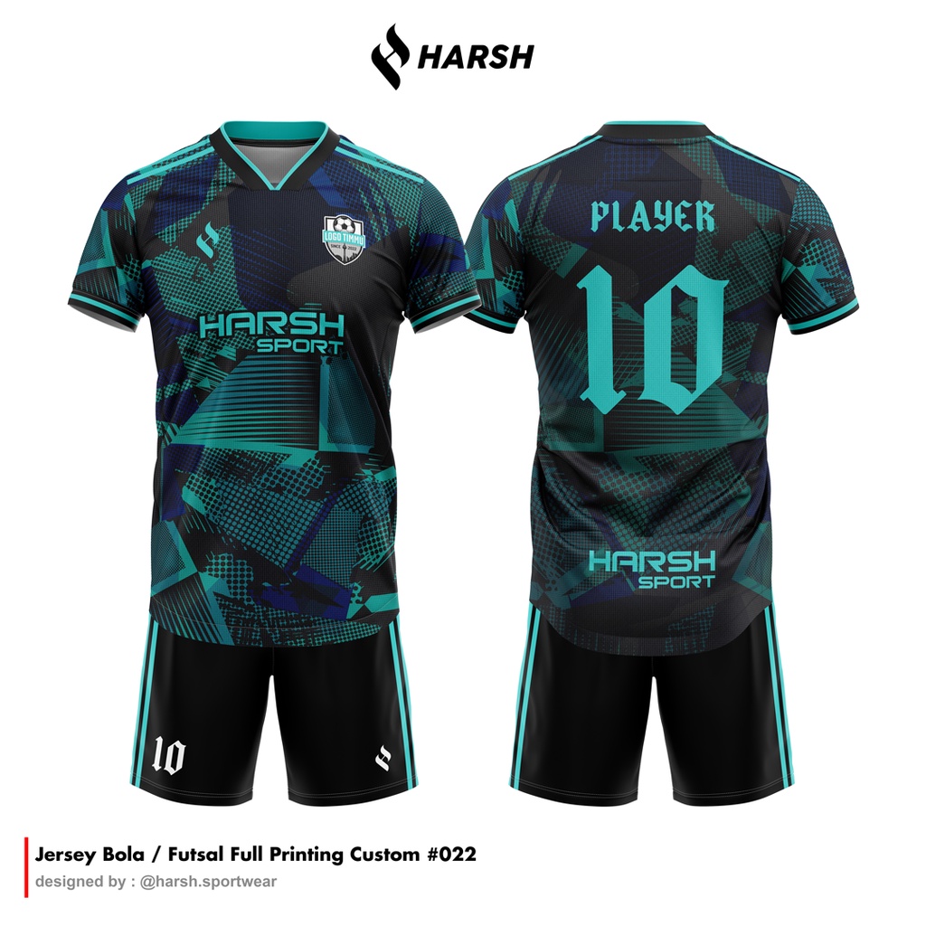 Jual Jersey Futsal Full Printing Bebas Custom Design (BISA SATUAN) H022 ...