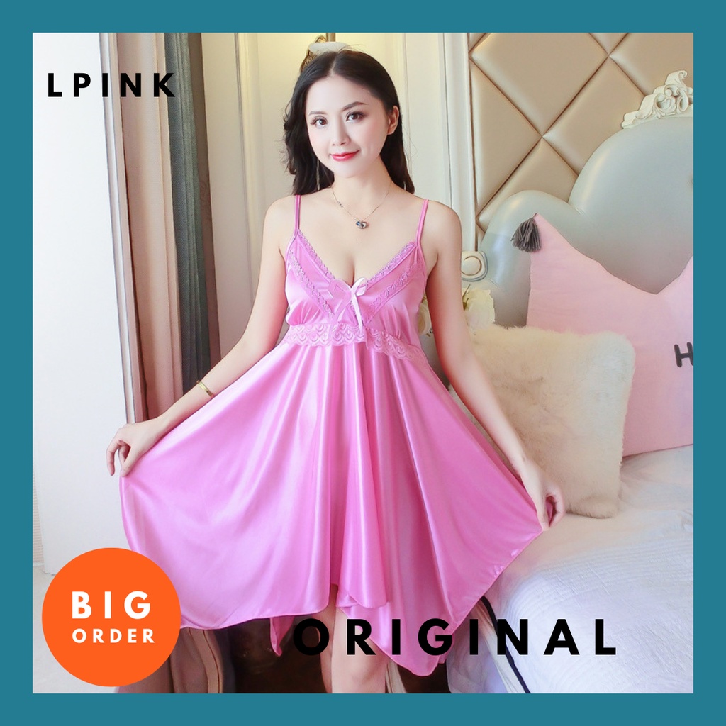 Jual Baju Tidur Sexy Wanita V Neck Renda Polos Tanpa Lengan Bo Bt27 Shopee Indonesia