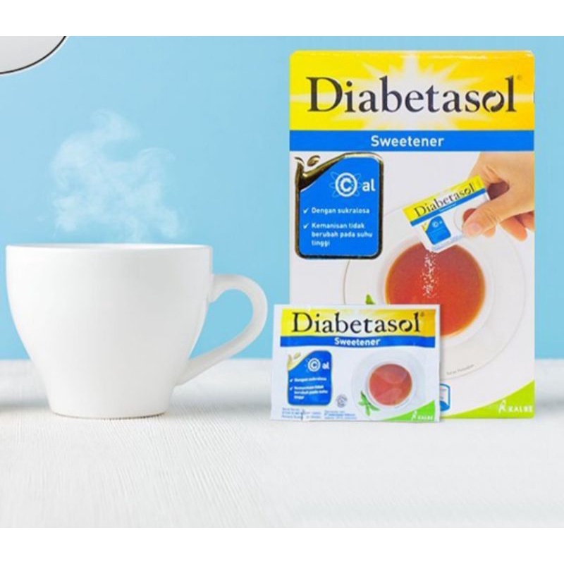 Jual DIABETASOL SWEETENER 100 SACHET PENGGANTI GULA 0 KALORI | Shopee ...