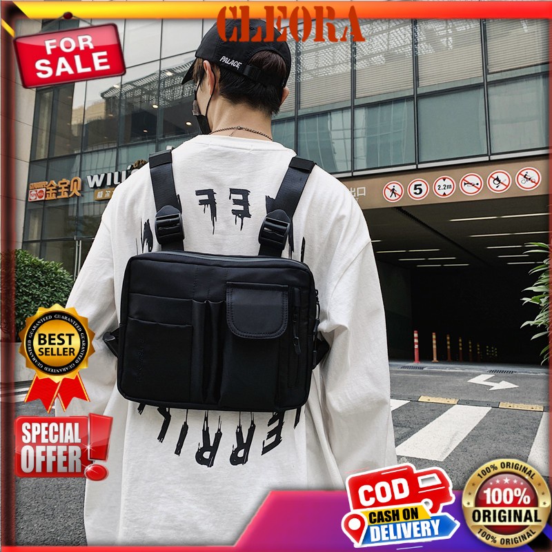 Jual Tas Motor Pria Chest Bag Pria HAOSHUAI Original Tas Rompi Tas Dada ...