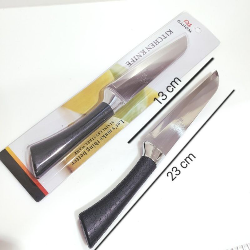 Jual Pisau Dapur StainlessSteel (Gagang Hitam) Super Tajam Anti Karat ...