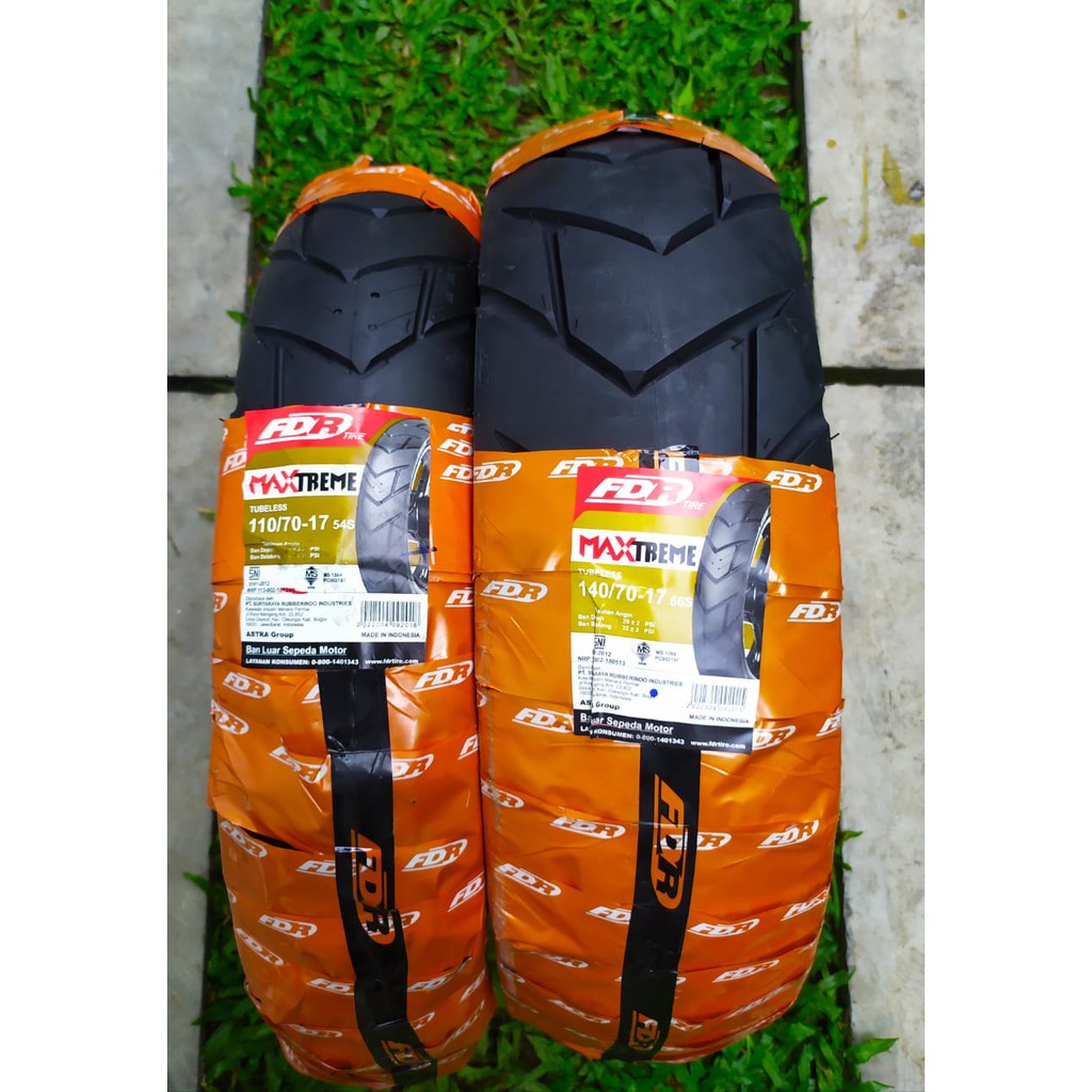 Jual PAKET paket Ban Luar FDR MAXTREME 110 70 17 dan 140 70 17 BAN SUPERMOTO | Shopee Indonesia