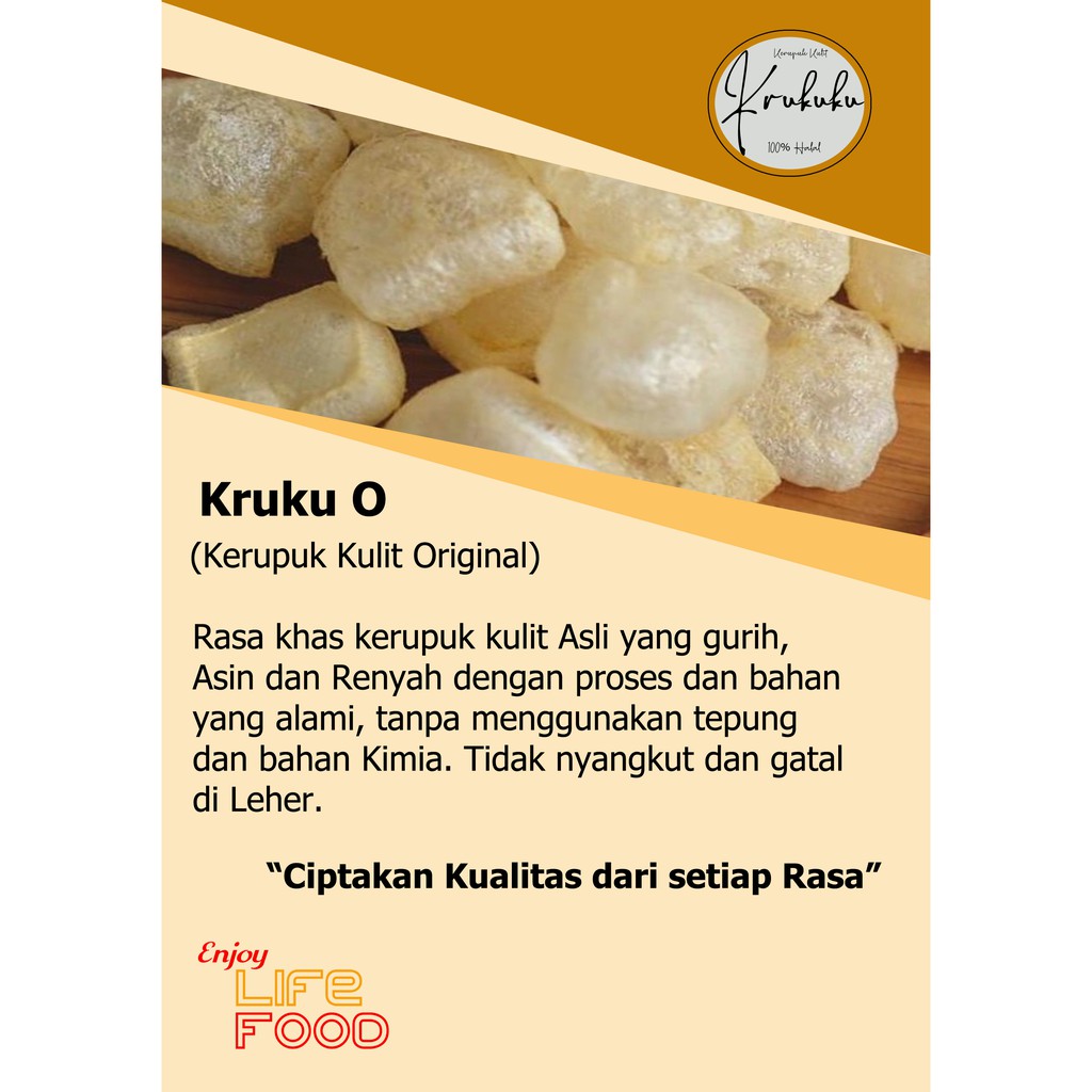 Jual KRUKU O (Kerupuk Kulit Original) | Shopee Indonesia