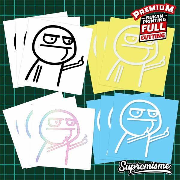 Jual Stiker Emoji Jari Tengah Sticker Middle Fingers Stiker Middle
