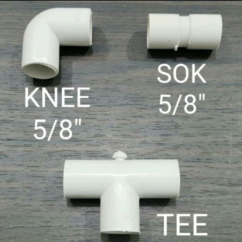 Jual Aksesoris Pipa Listrik 5/8" Knee kni keni Tee T Sok Listrik ...
