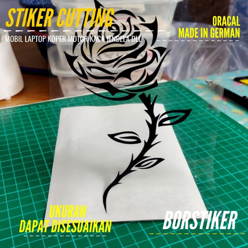 Jual STIKER BUNGA MAWAR | STICKER CUTTING ANIME BAND LOGO DLL | Shopee ...