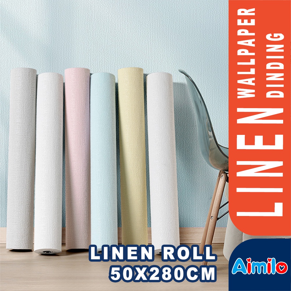 Jual Wallpaper Linen Roll / Wallpaper Dinding / Dekorasi Kamar ...