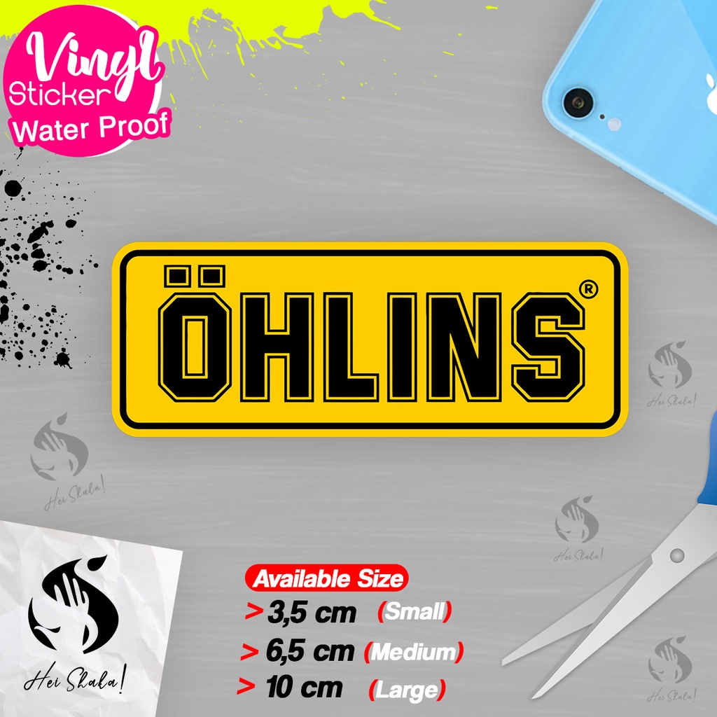Jual Stiker Ohlins Suspension Sticker Racing Ngabers Bahan Vinyl Anti ...