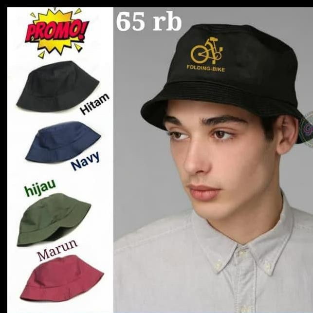 Jual Topi BUCKET HAT polos custom FOLDiNG BiKE sepeda indonesia pria ...