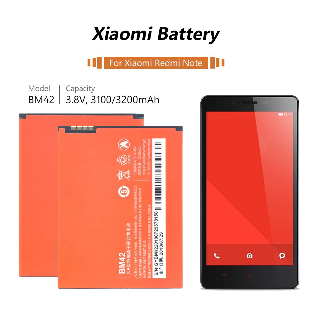 Jual Baterai Xiaomi Redmi Note 1 / Baterai BM42 / Batre / Batrai ...