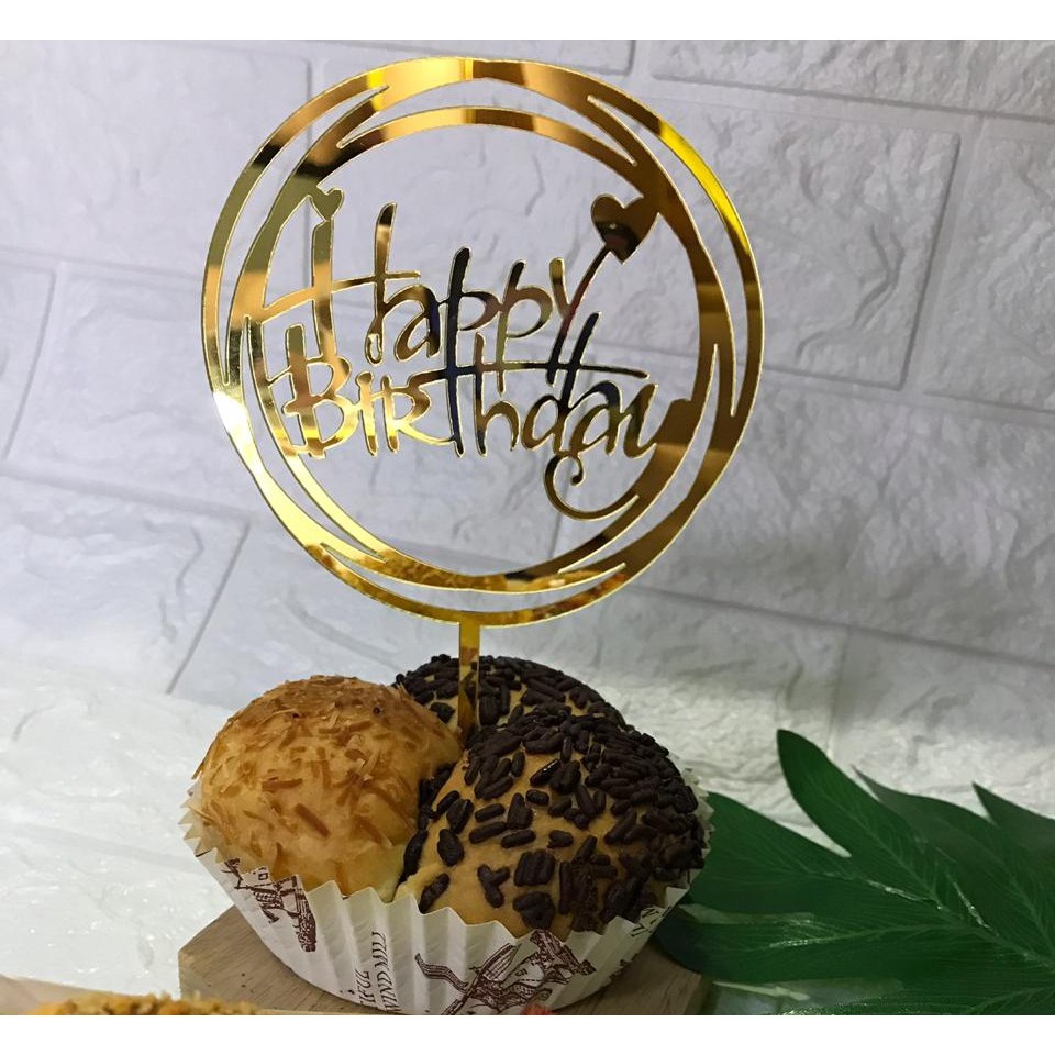 Jual Cake Topper Acrylic Premium Bulat | Shopee Indonesia