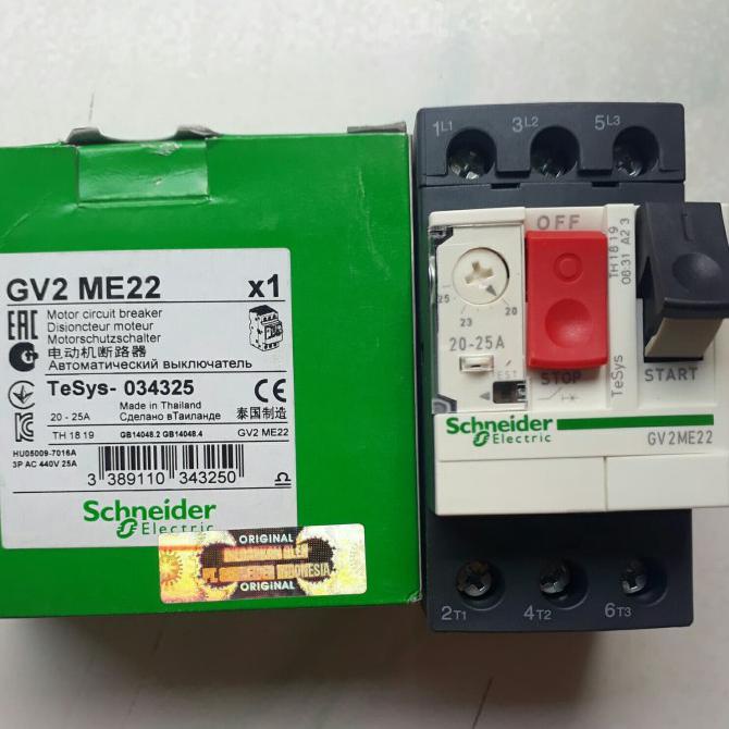 Jual Gaya Gv2Me22 Gv2 Me22 Schneider Sneider Motor Circuit Breker ...