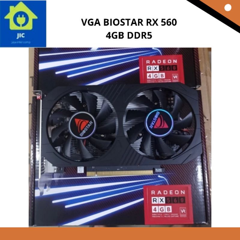Jual VGA BIOSTAR RX 560 4GB DDR5 | Shopee Indonesia