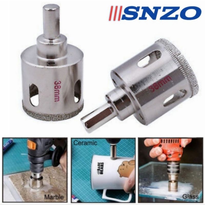 Jual Diamond Hole Saw 38mm Mata Bor Kaca Granit1.1/2 Inch Snzo Japan ...