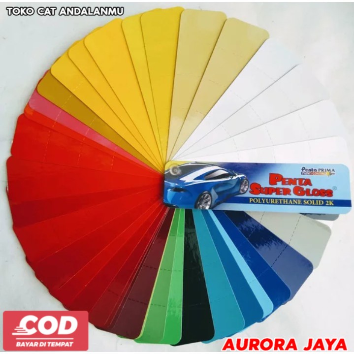 Jual Katalog Katalok Warna Solid Kipas Cat Penta Super Gloss PU 2K ...