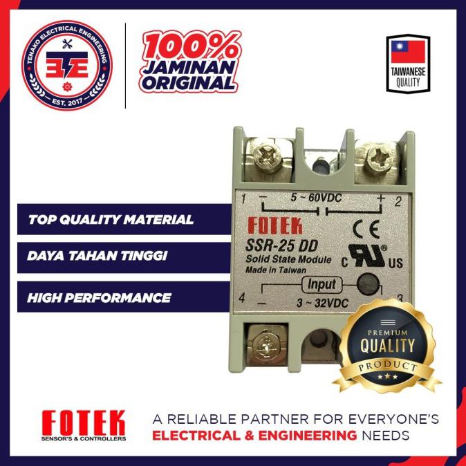 Jual kios.tabatha - Fotek SSR-25DD / SSR 25DD Solid State Relay Fotek 25 Amper | Shopee Indonesia