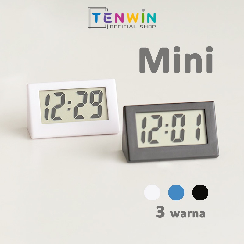 Jual Simple Mini Lcd Digital Table Dashboard Desk Electronic Clock For ...