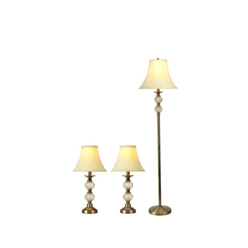 Jual PROMO eglare lampu set 3pcs lampu meja dan lampu lantai antiqbrass ...