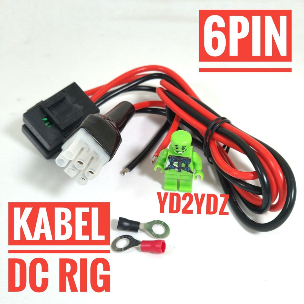 Jual kabel dc hf socket power konektor 6pin yaesu icom kenwood vertex alinco radio ssb 6 pin rig ...