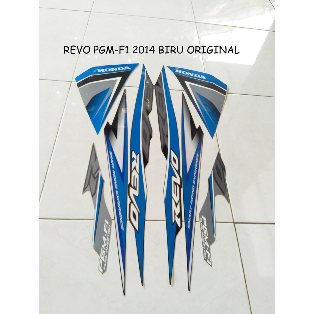 Jual Striping Stiker Motor Honda Revo f1 2014 Lis biru | Shopee Indonesia