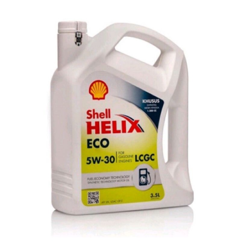 Jual Oli Mobil Shell Helix ECO LCGC SAE 5W-30 QR Barcode 3.5Liter ...
