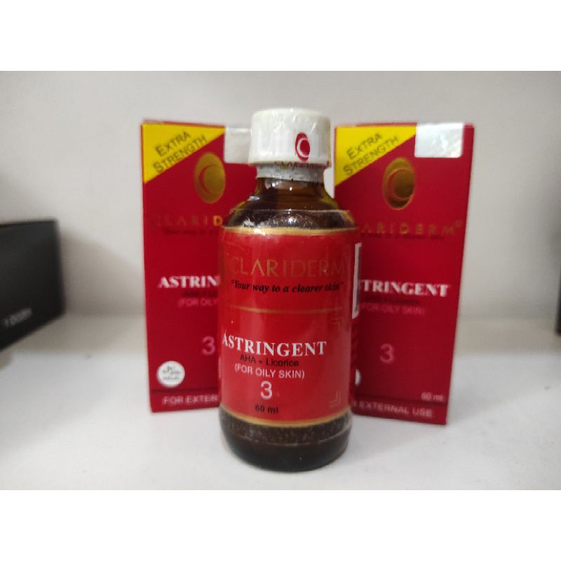 Jual Toner Alkohol Clariderm No 3 /Toner Warna Kuning Pembersih Wajah ...