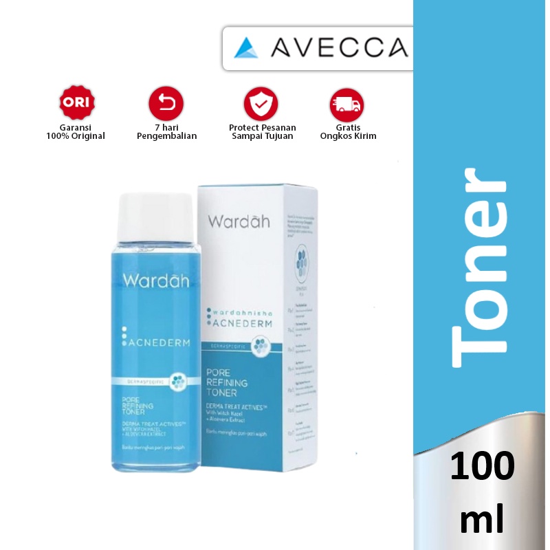 Jual Wardah Acnederm Pore Refining Toner 100ml / Toner Wajah / Wardah ...