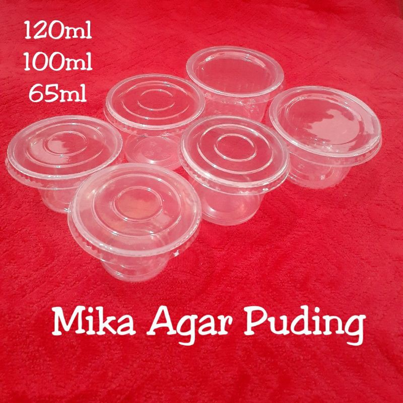 Jual DAPURMAMI Cup Gelas Tempat Pudding Agar Puding Jelly + Tutup 120 ...