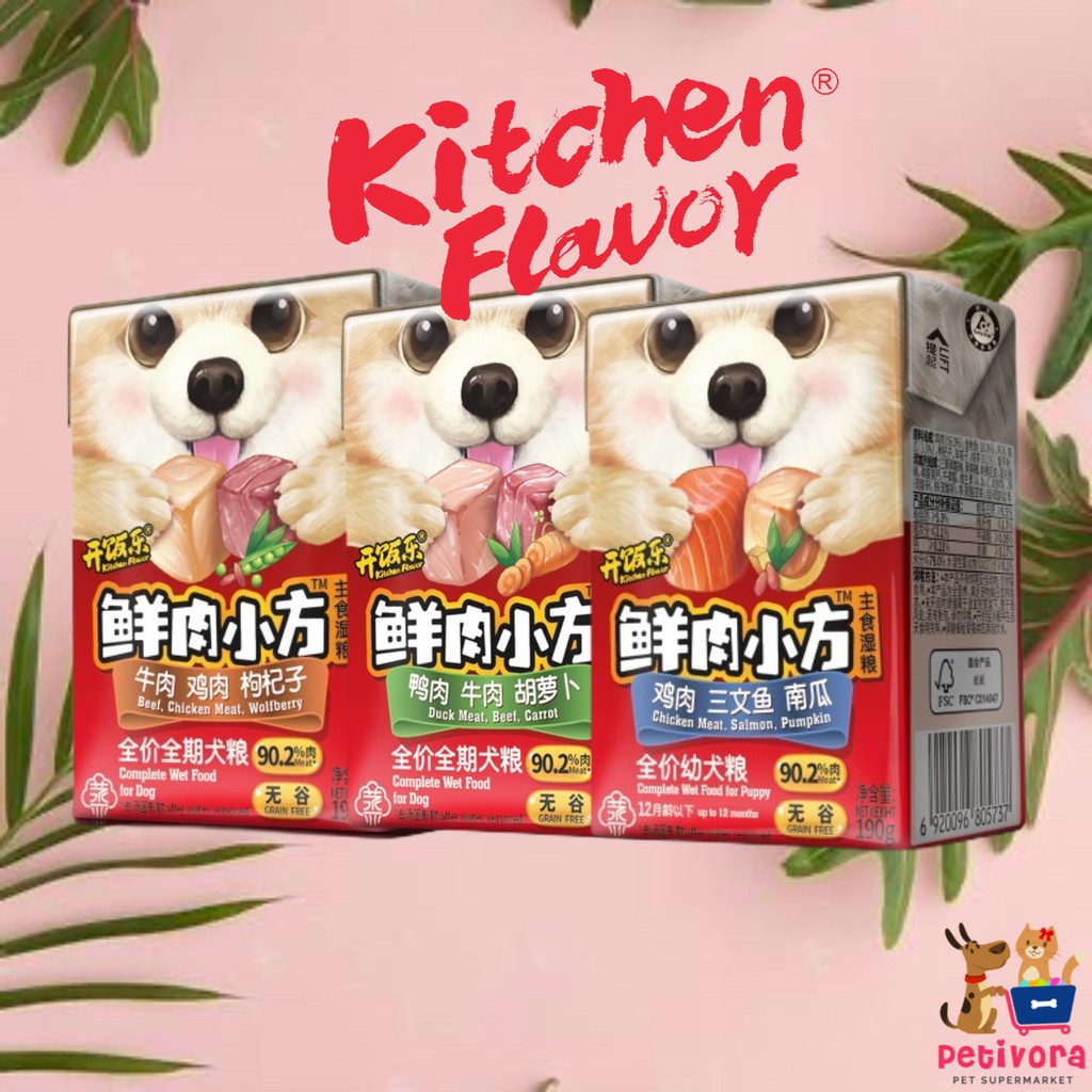 Jual Kitchen Flavor Dog and Puppy Wet Food 190gr Makanan Basah Anjing ...