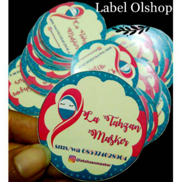 Jual PO Sticker label olshop/ kartu pengiriman olshop /kartu nama ...