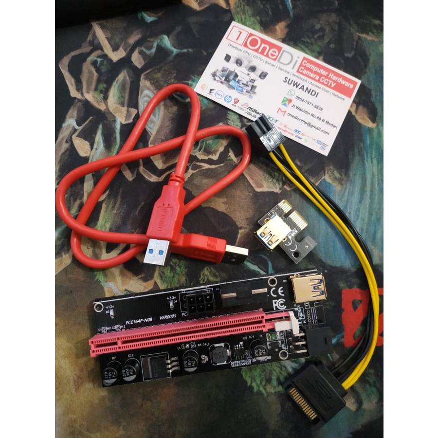 Jual USB 3.0 RISER PCI-E Express Riser Card 1x 16x 8 kapasitor V009s Plus - | Shopee Indonesia