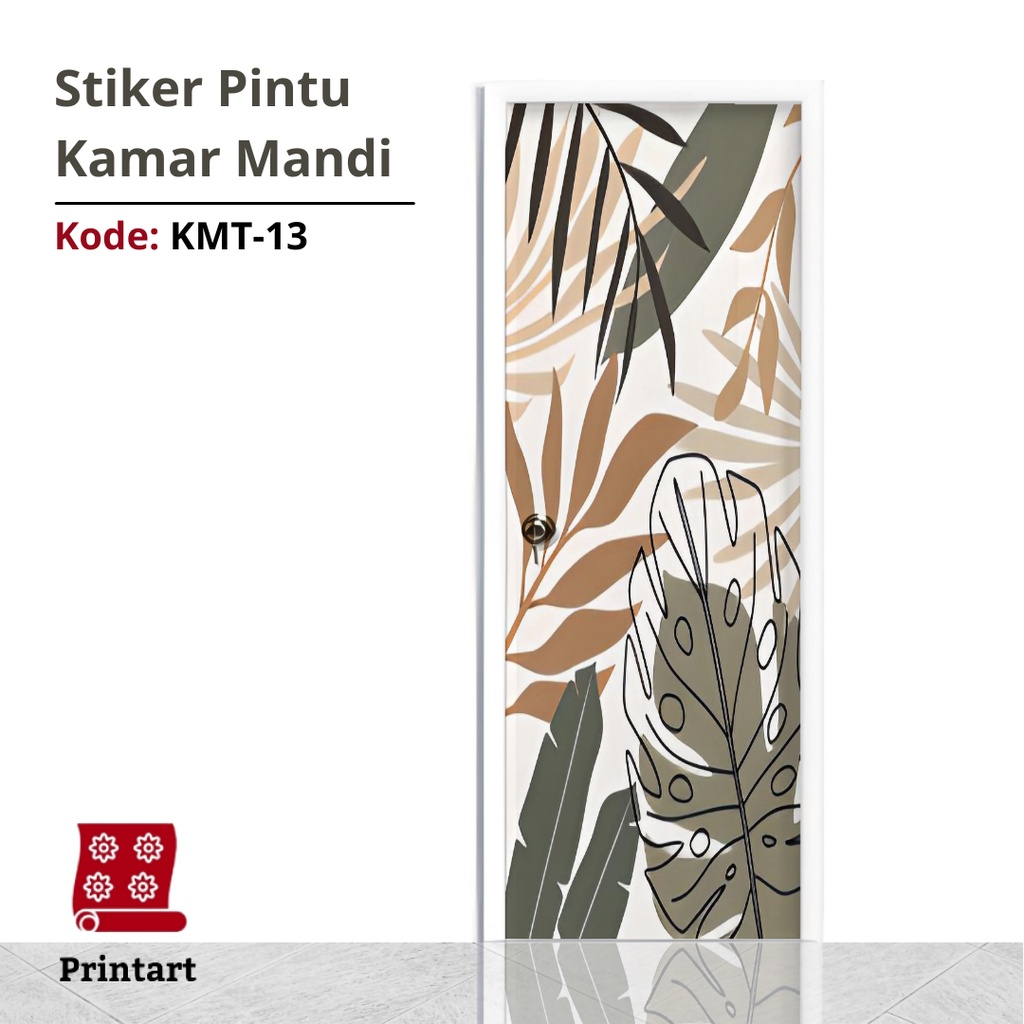 Jual Stiker Pintu Kamar Mandi Toilet Motif Tropical Kode KMT-12 - FM ...