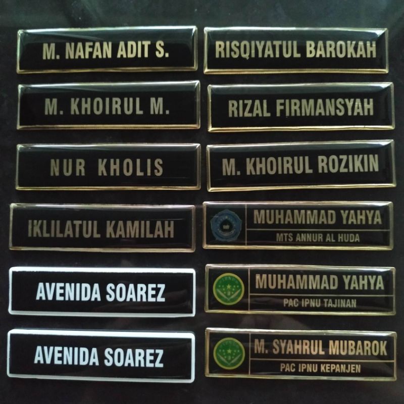 Jual Name Tag Nama Dada Papan Nama Akrilik Custom Desain Aluminium ...