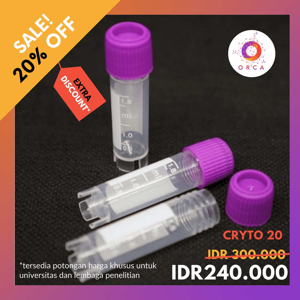 Jual Cryotube 2ml - Tabung Krio Cryo Cryogenic Tube Vial 1.8ml 2.0ml ...