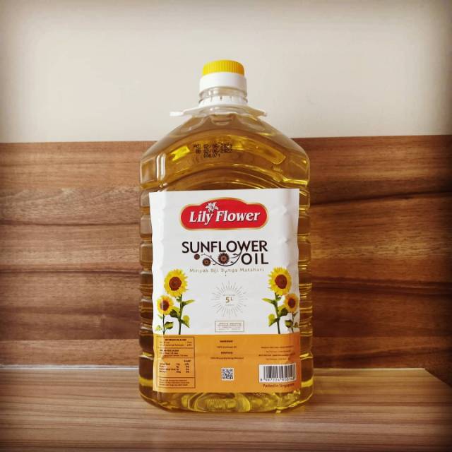 Jual Sunflower oil / minyak bunga matahari merek lily flower 5lt ...