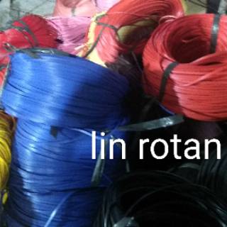Jual Bahan tali rotan plastik sintetis /60 meter kokedama rotang saung ...