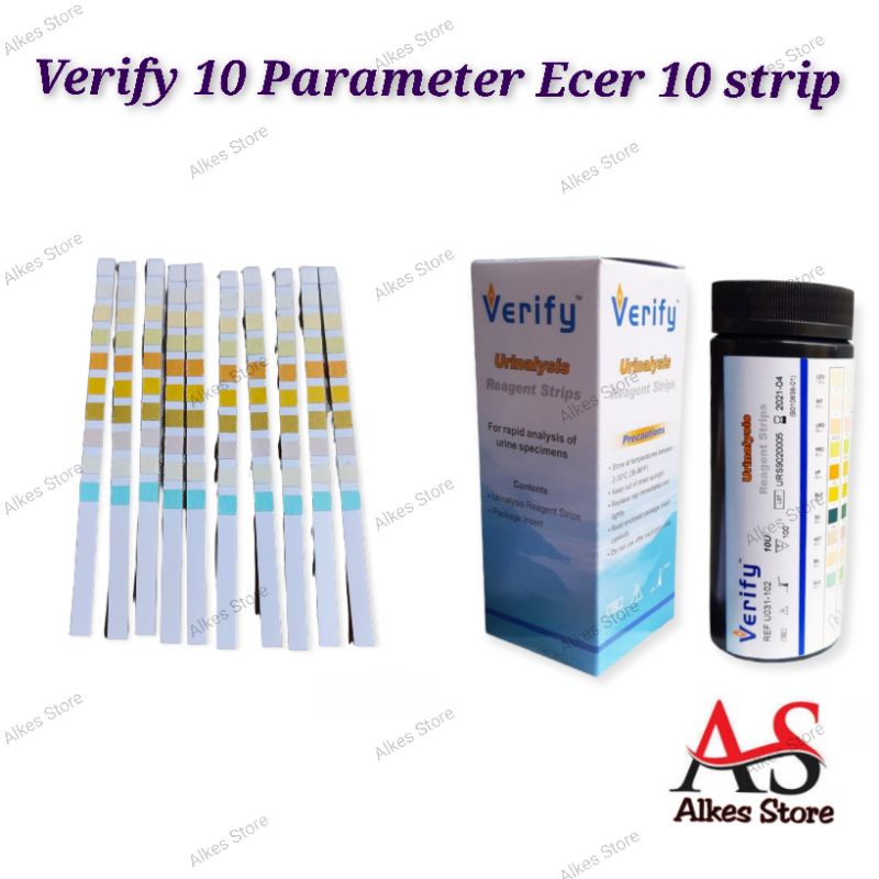 Jual Verify 10 Parameter Ecer Strip Test Urine Verify 10 Parameter Ecer ...