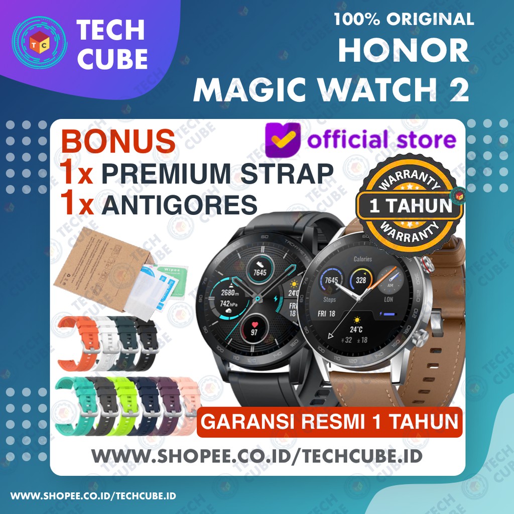 Jual HONOR Magic Watch 2 46 mm Smartwatch GPS AMOLED 46mm Resmi ...