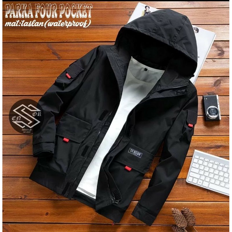 Jual Jaket Parka Four Pocket Sensor Waterproof | Shopee Indonesia