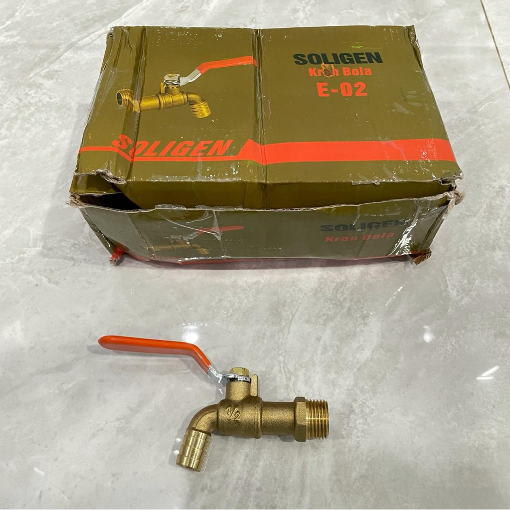 Jual Kran Kuningan Soligen 1/2" E-02 / Keran Air / Kran Bola / Kran ...