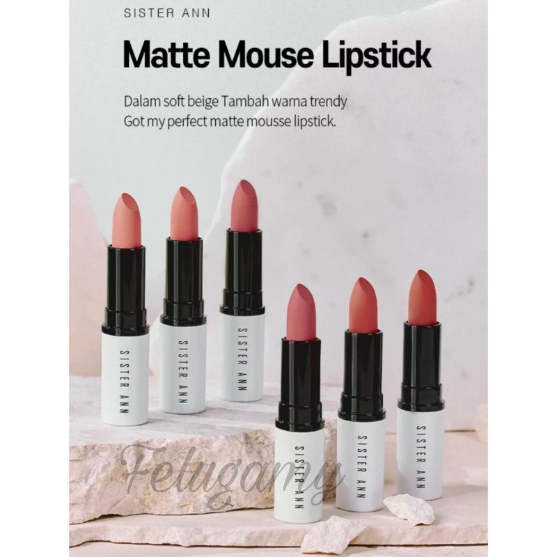 Jual Sister Ann Matte Mousse Lipstick Ready Stock | Shopee Indonesia