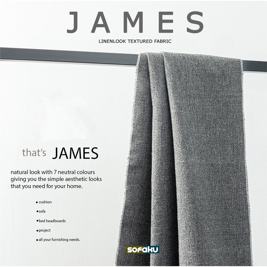 Jual JAMES Premium Linen - Yugos Bahan Kain Linen Motif Goni Untuk Sofa ...