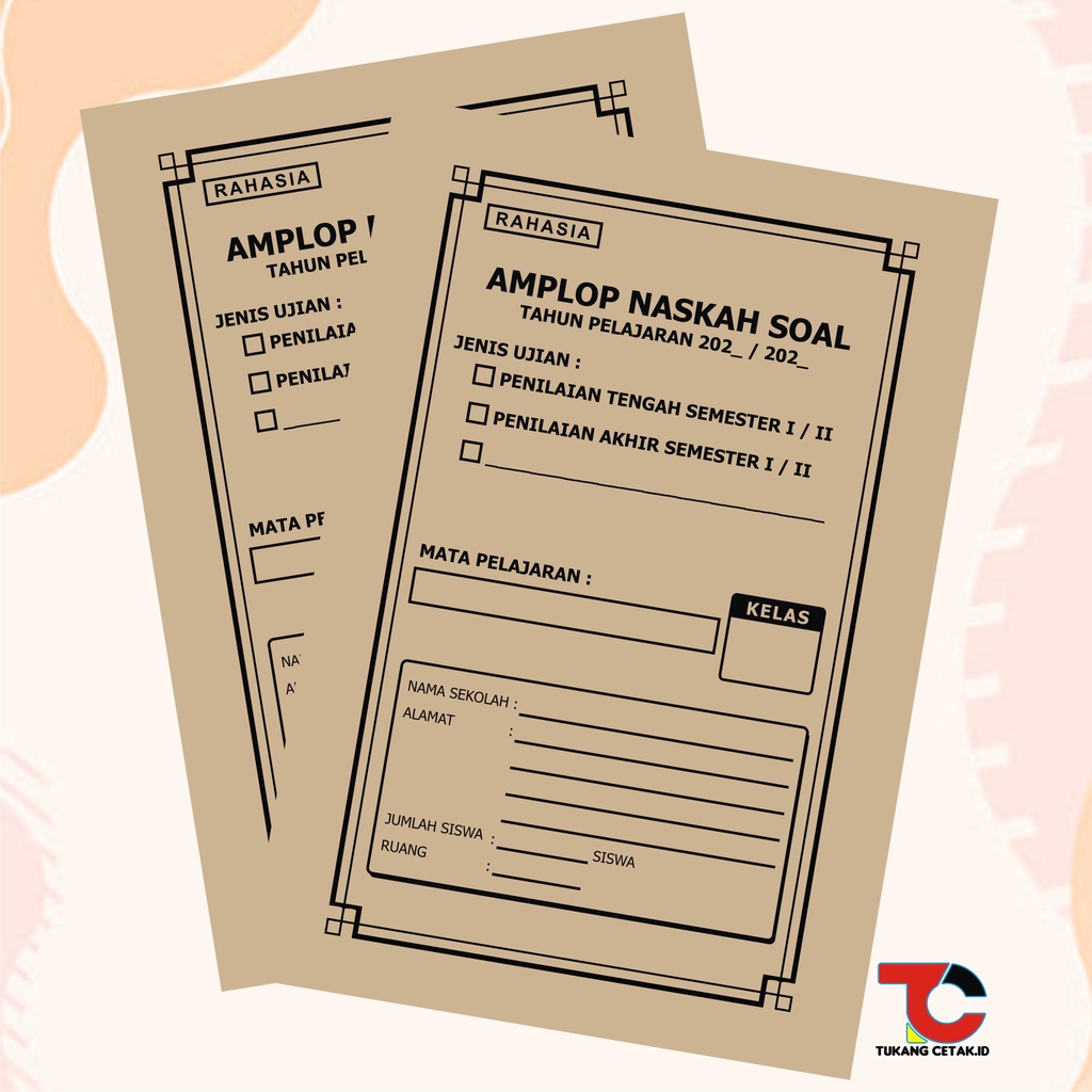 Jual [ FOLIO ] Amplop Soal / Naskah Ujian - Samson (Bisa Custom) | Shopee Indonesia
