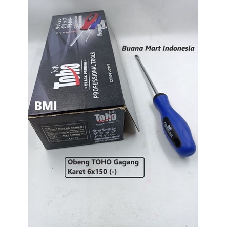 Jual Obeng TOHO GG Karet 6x150mm (-) Minus | Screwdriver Magnet PREMIUM ...