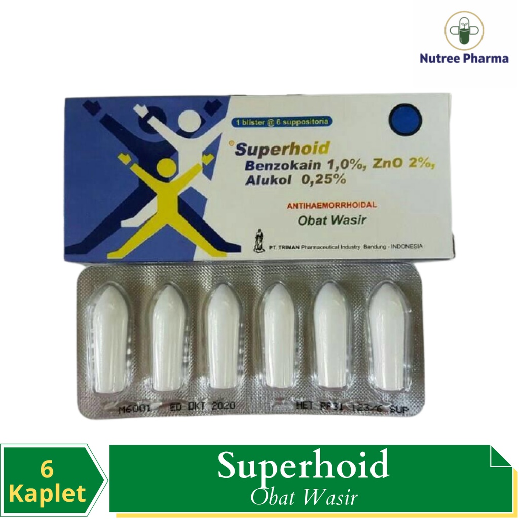Jual ⚡MURAH & DIJAMIN ORI⚡ Superhoid Isi 6 Suppositoria | Obat Wasir ...