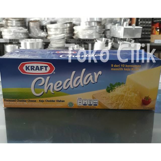 Jual keju/kraft/2 kg/cheese/cheddar/parut/topping/makanan/kue/martabak ...