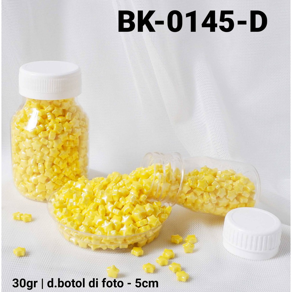 Jual BK-0145-D Sprinkles sprinkle sprinkel 30 gram bintang star kuning ...