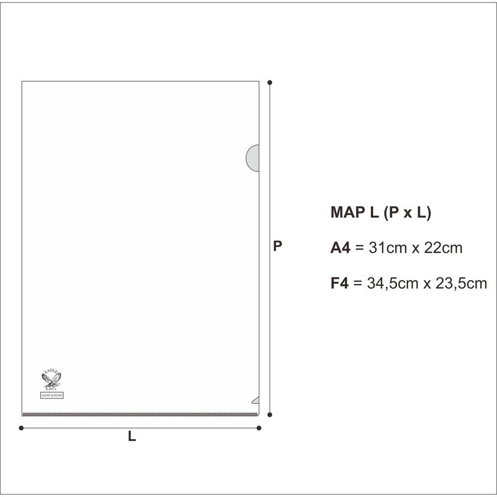 Jual EAGLE Map L Bening A4~F4(Folio) 12 Pcs/Pack / Map Plastik ...